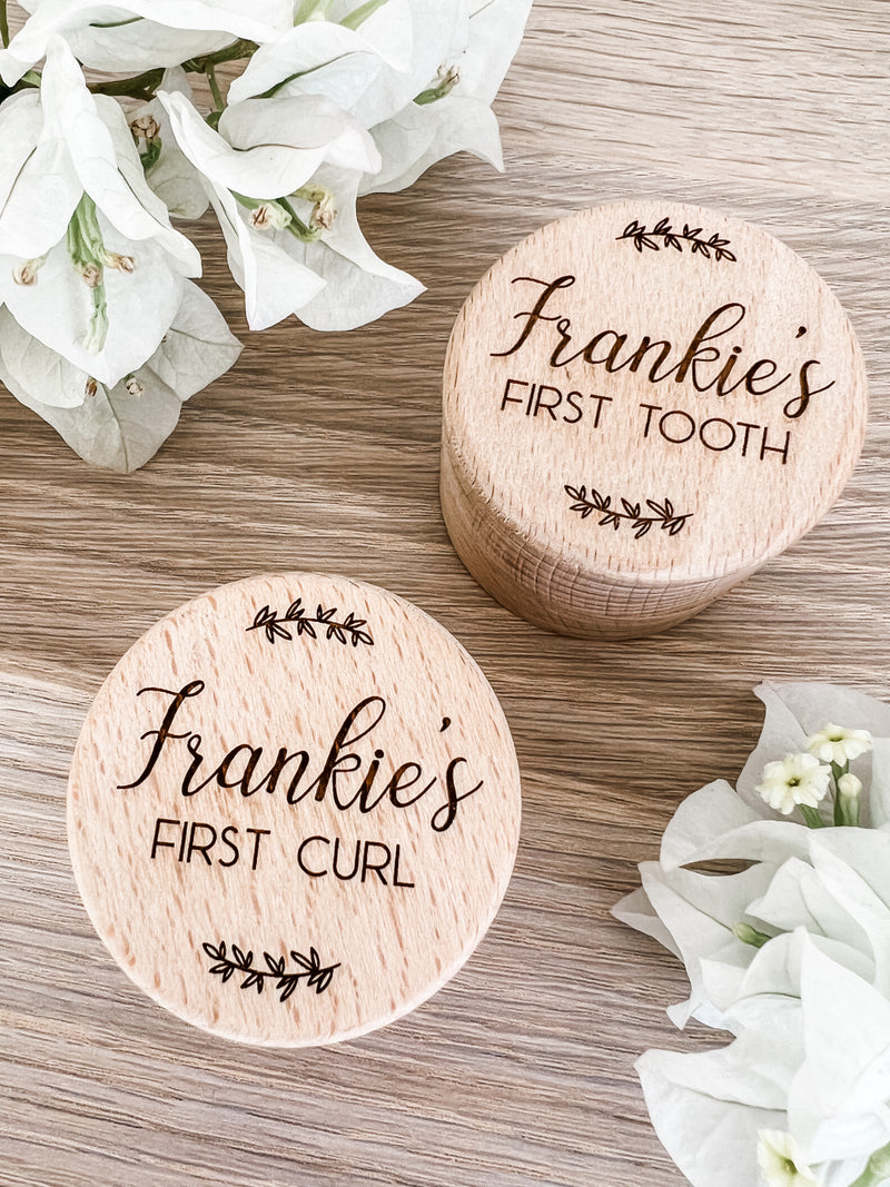 First Curl & First Tooth Keepsake Box Set – The Confetti Gift Co